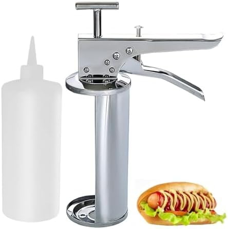 Quantitative Sauce Dispenser, Stainless Steel Burger Sauce Gun, with ...
