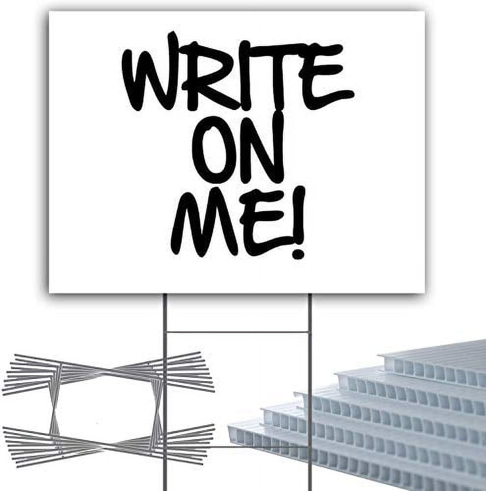 Quantity Blank Yard Signs 18X24 With H Stakes For Garage Sale Signs 10 ...