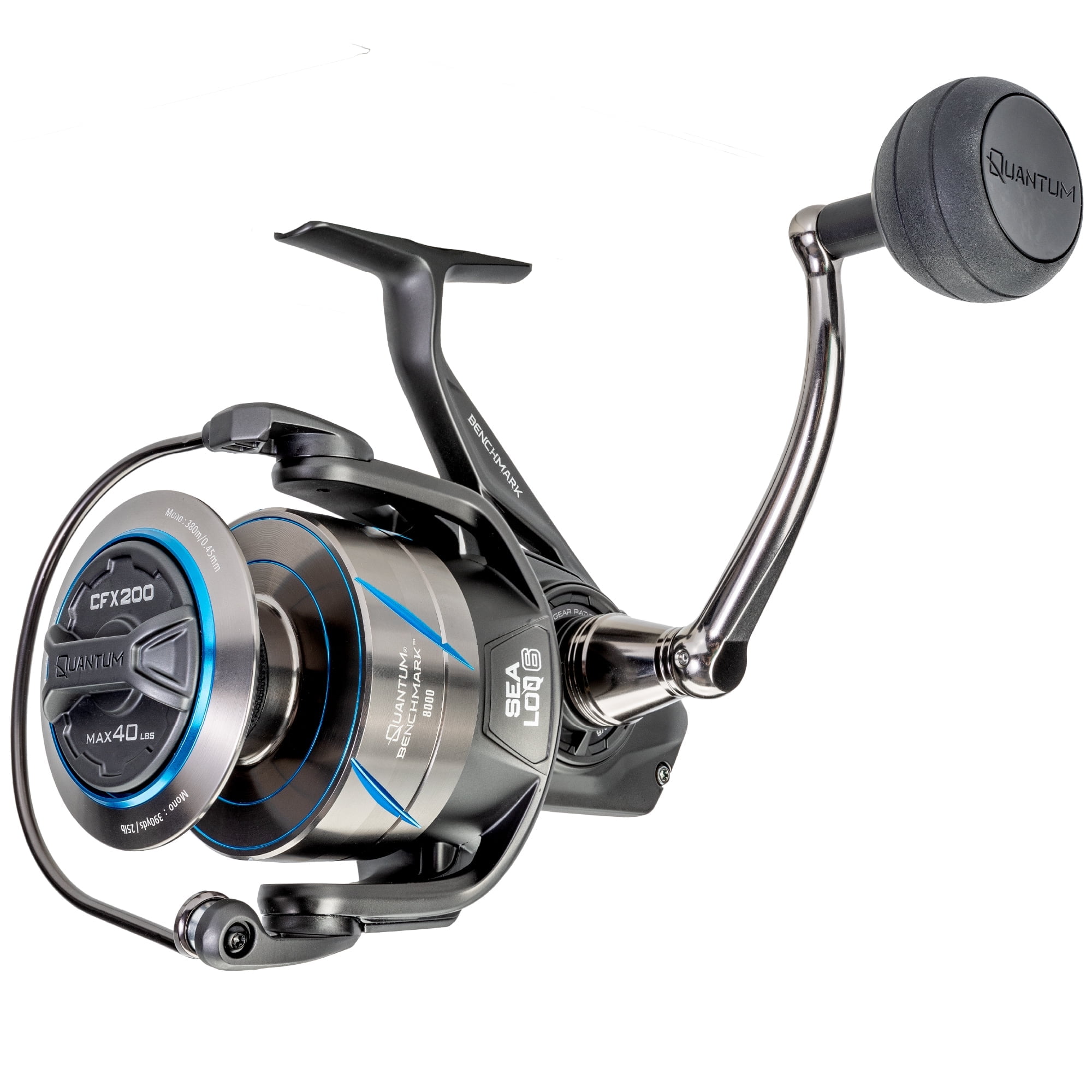 Quantum Benchmark Spinning Fishing Reel, Size 8000 Reel, 5+1 Bearings ...