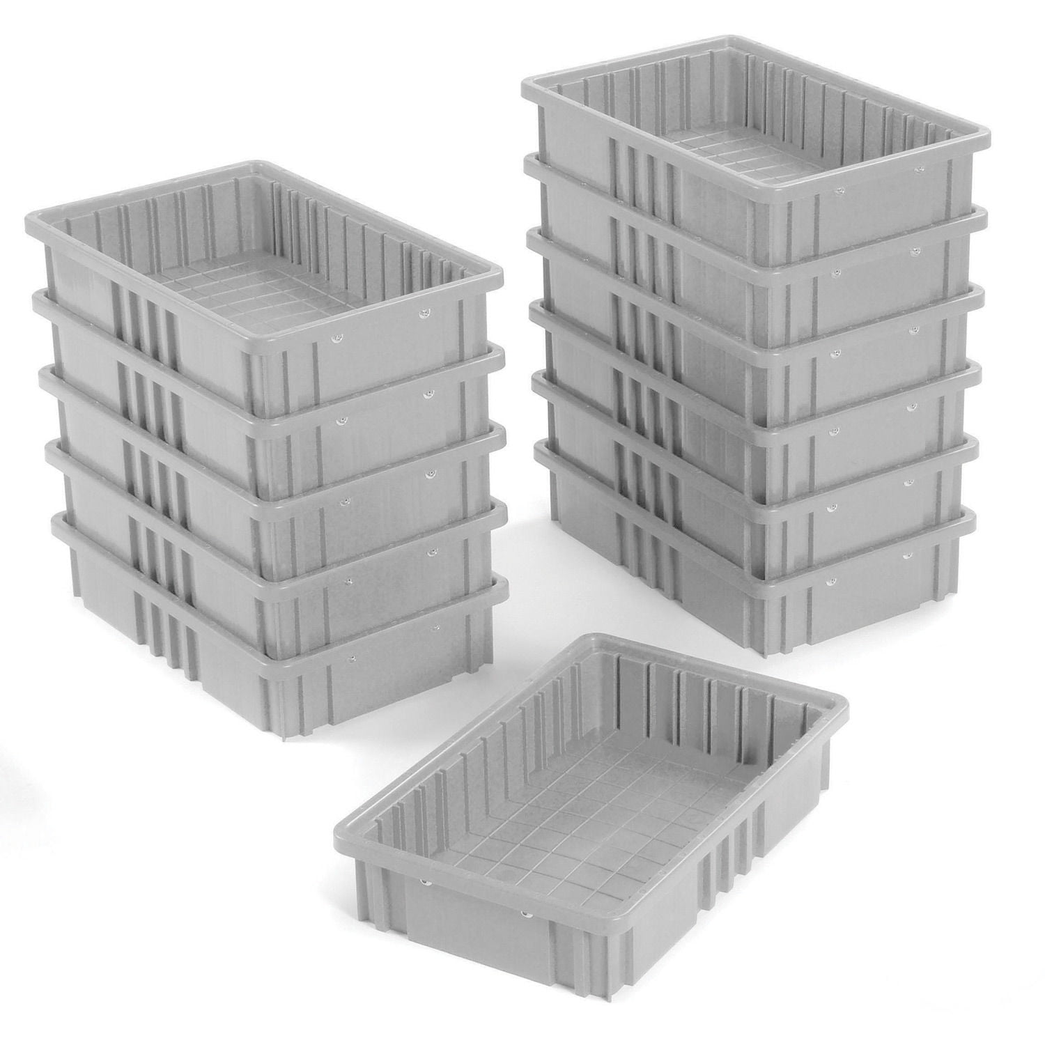 Global Industrial 334102GY Plastic Dividable Grid Container - 16.5 x 10 ...