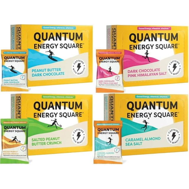 Quantum Energy Square - with Caffeine & 10g Protein - Healthy Snack On ...