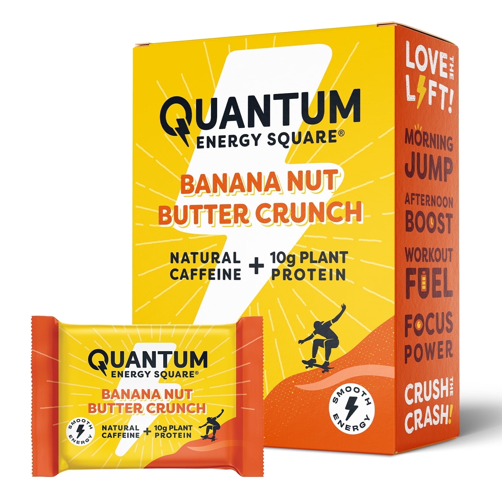 Quantum Energy Square: Energy Bar with Caffeine & 10g Protein ...