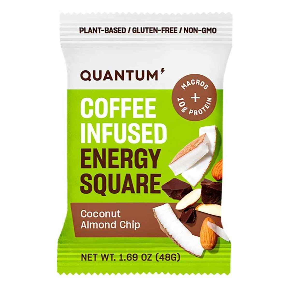 Quantum Energy Squares, Coffee Energy Bars with 10g of Vegan Protein ...