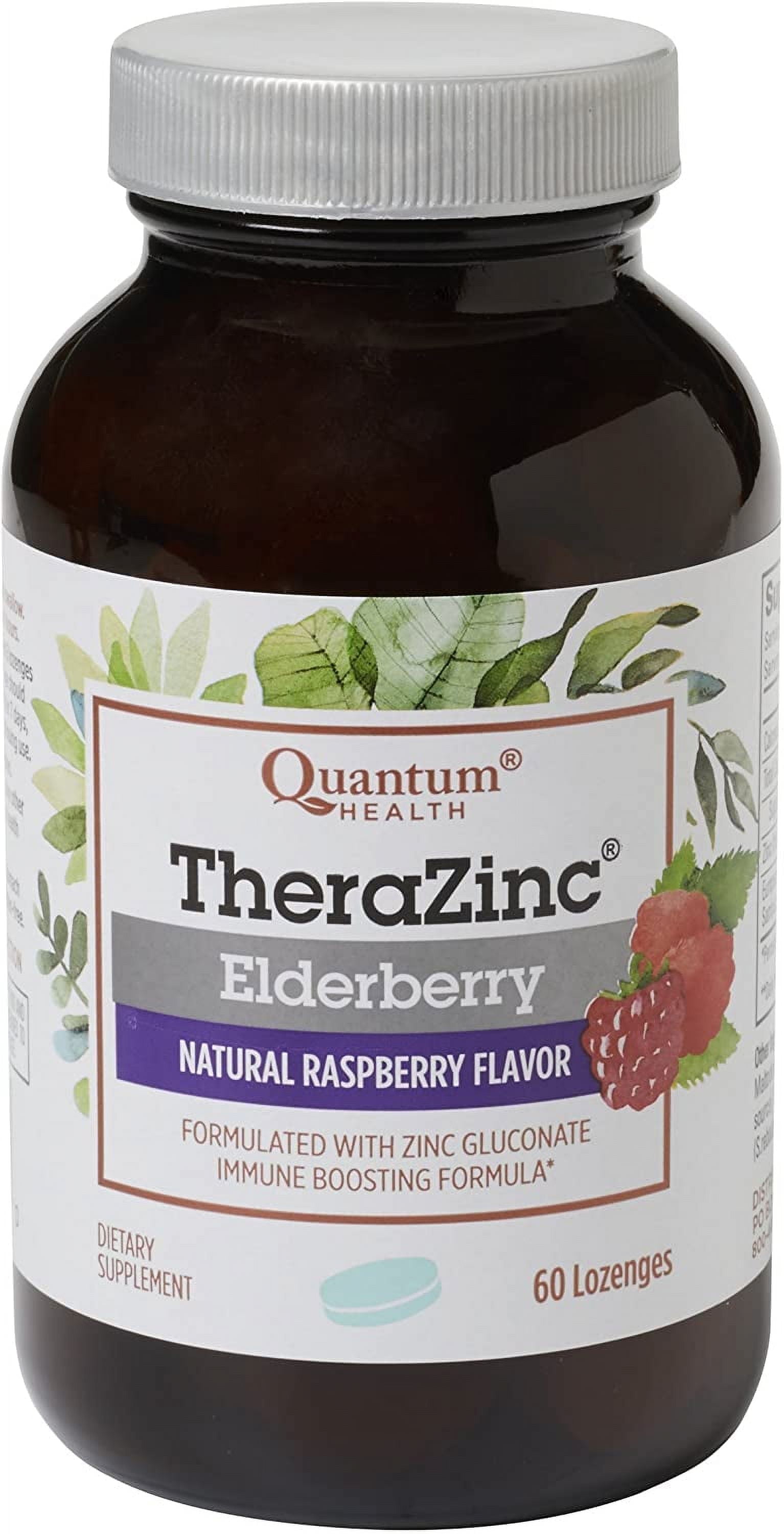 Quantum Health Thera Zinc Elderberry Lozenges Natural Raspberry 60 ...