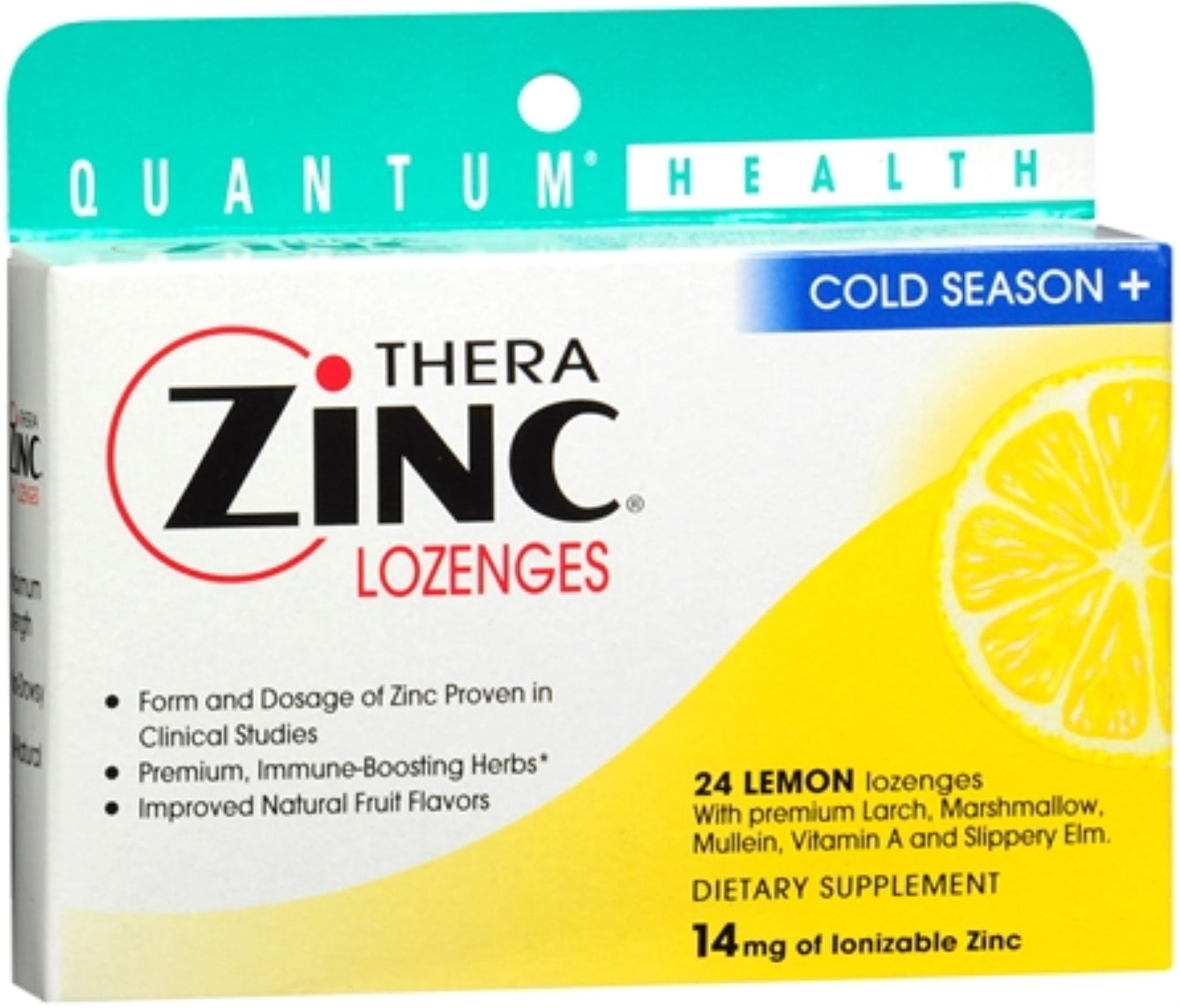 Quantum Health Therazinc Lemon Lozenges, Made With Zinc Gluconate For ...