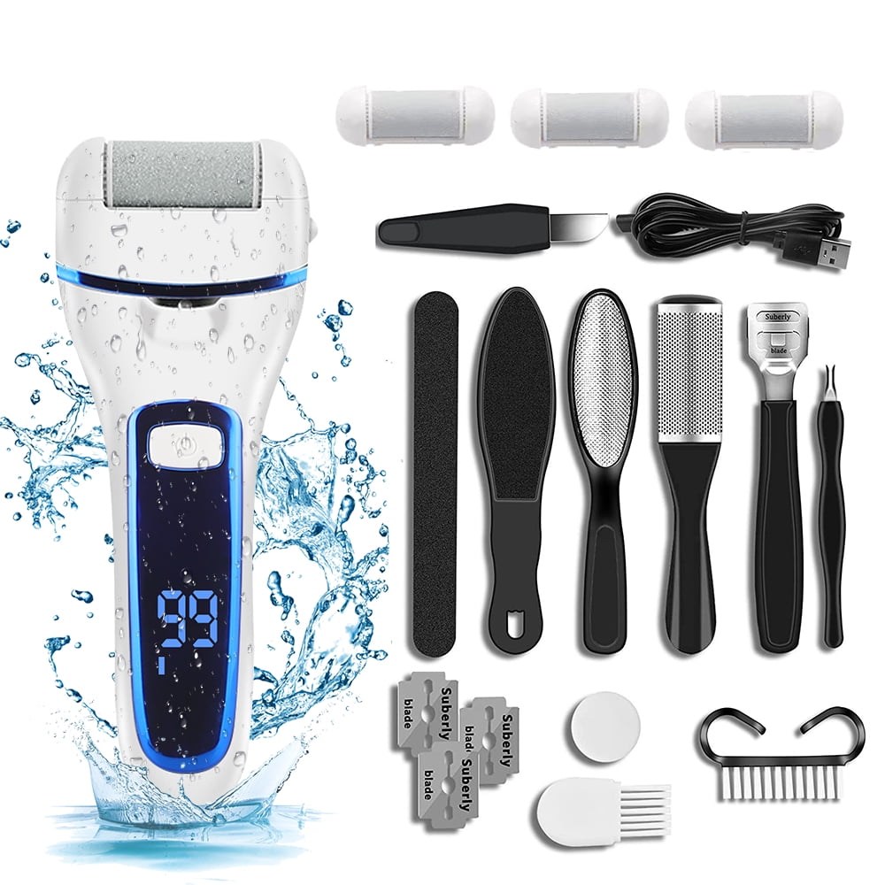 Quantum Lux Premium Electric Foot Callus Remover Kit 18 Pieces for Feet ...