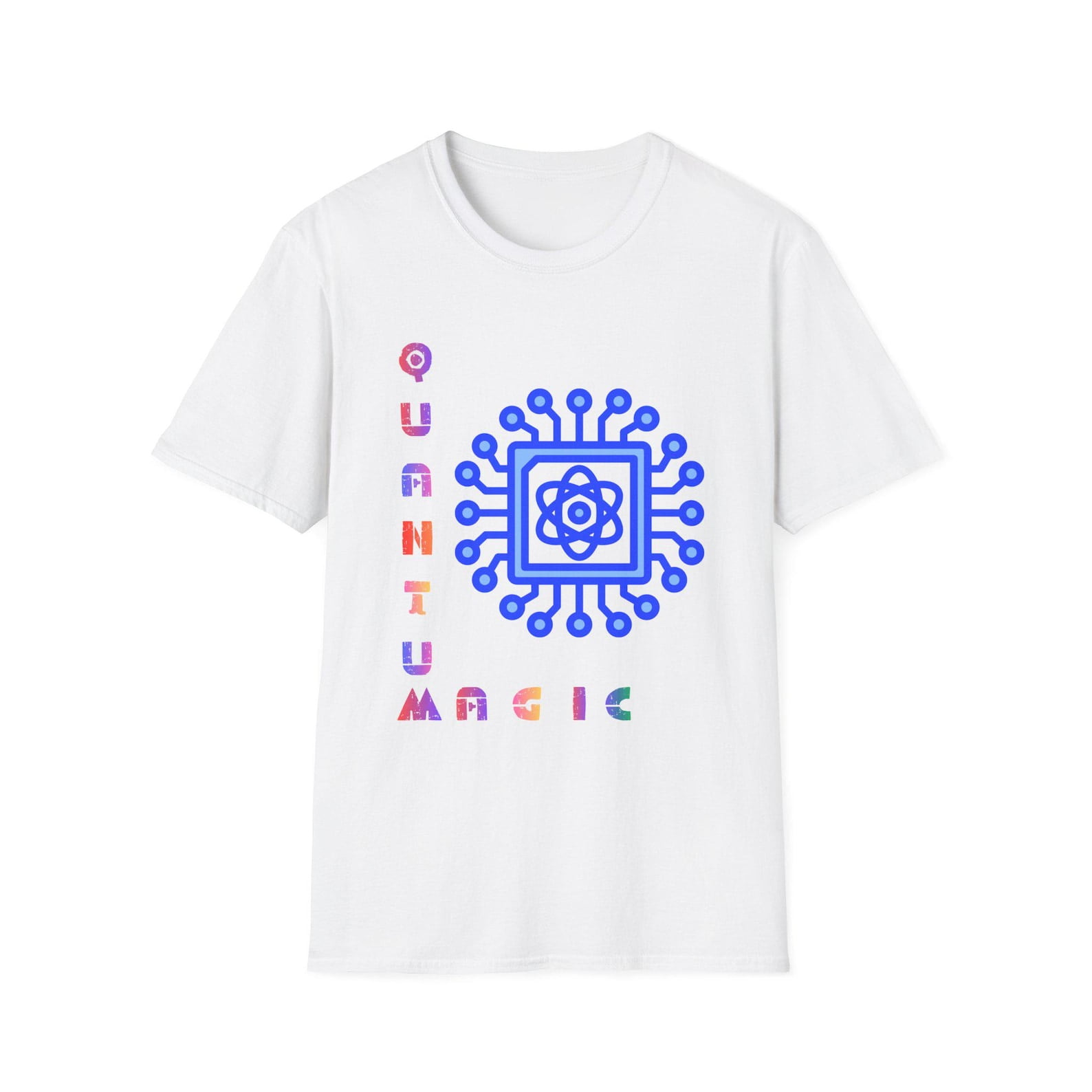 Quantum Magic Circuit Atom Graphic Tee, Science & Tech Retro Design ...