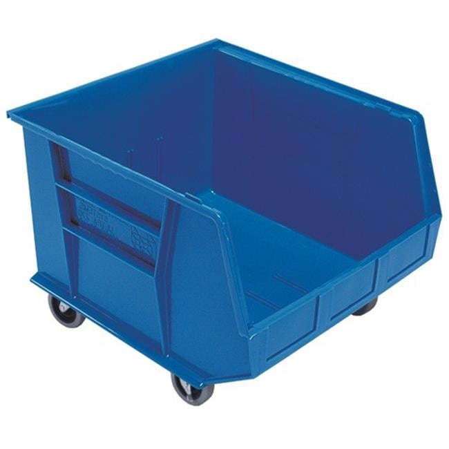 Quantum Mobile Magnum Plastic Stacking Bin 16-1/2"W x 18"D x 11"H Blue ...