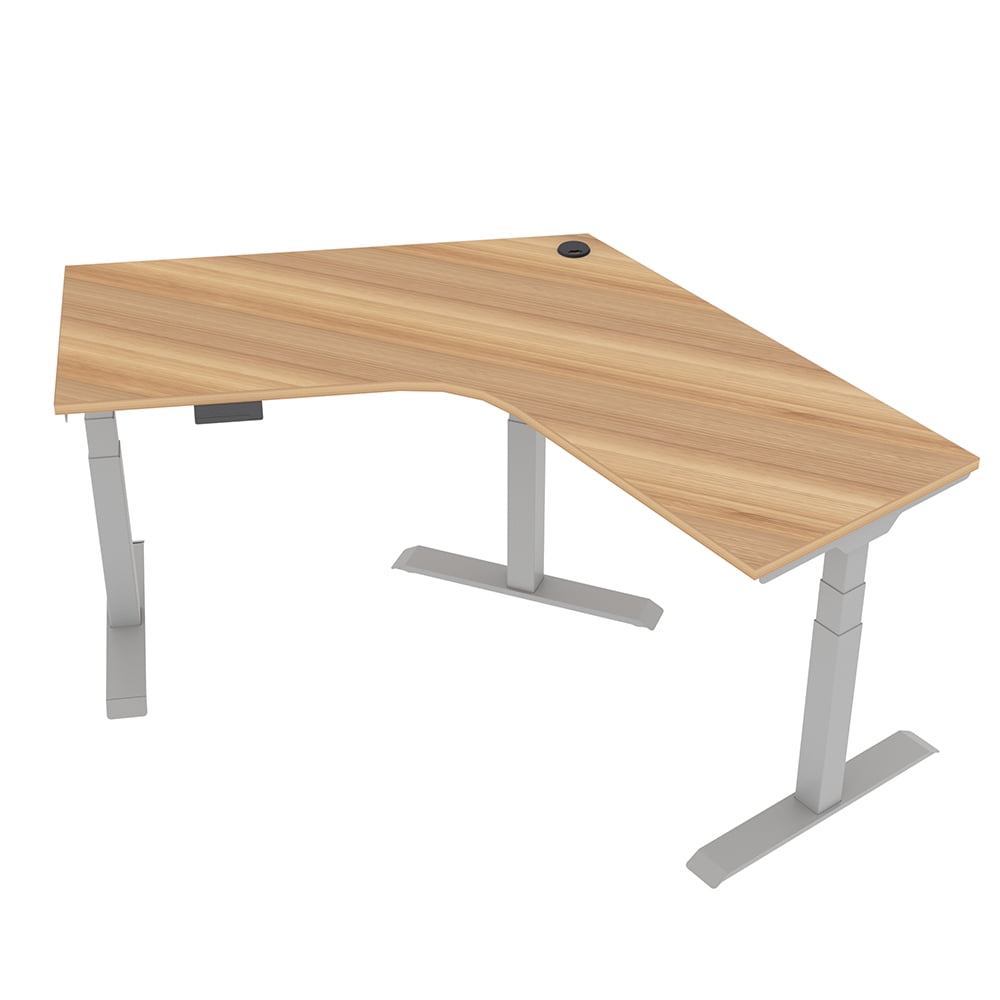 Quantum Series V-Shaped Electric Sit-Stand Desk 120 Degree Workstation ...