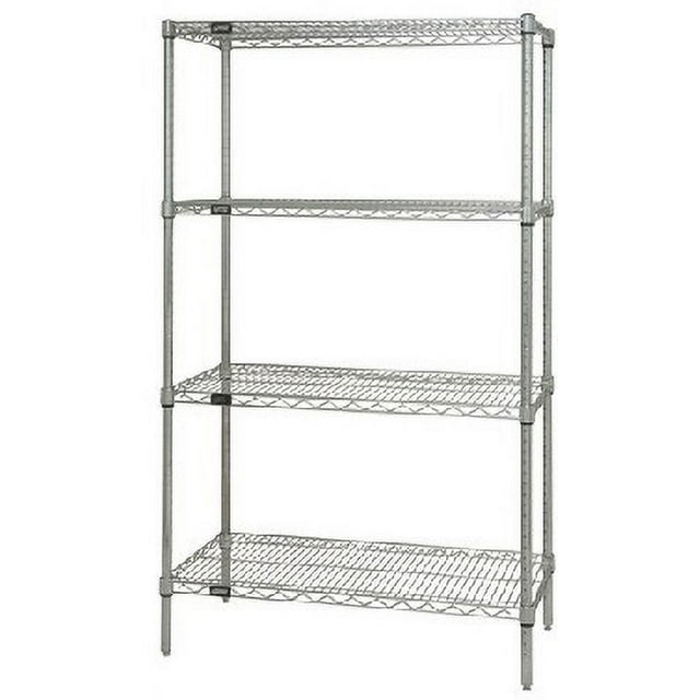 Quantum Storage 4-Shelf Chrome Wire Shelving Starter Kit 14 x 24 x 54 ...