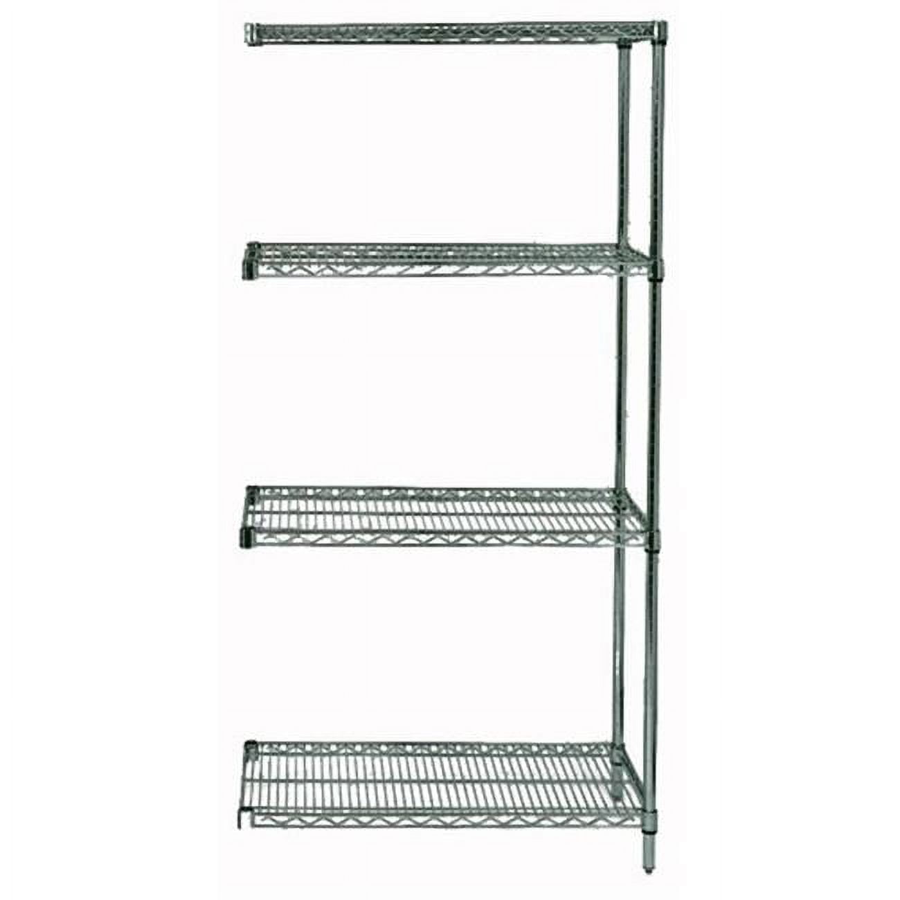 Quantum Storage 4-Shelf Proform Wire Shelving Add-On Unit - Green - 12 ...