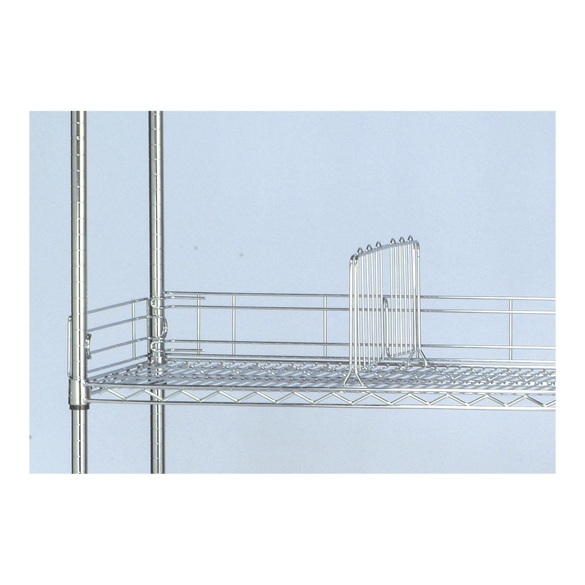 Quantum Storage 48 in. Wire Shelving Unit Back Ledges - Chrome ...