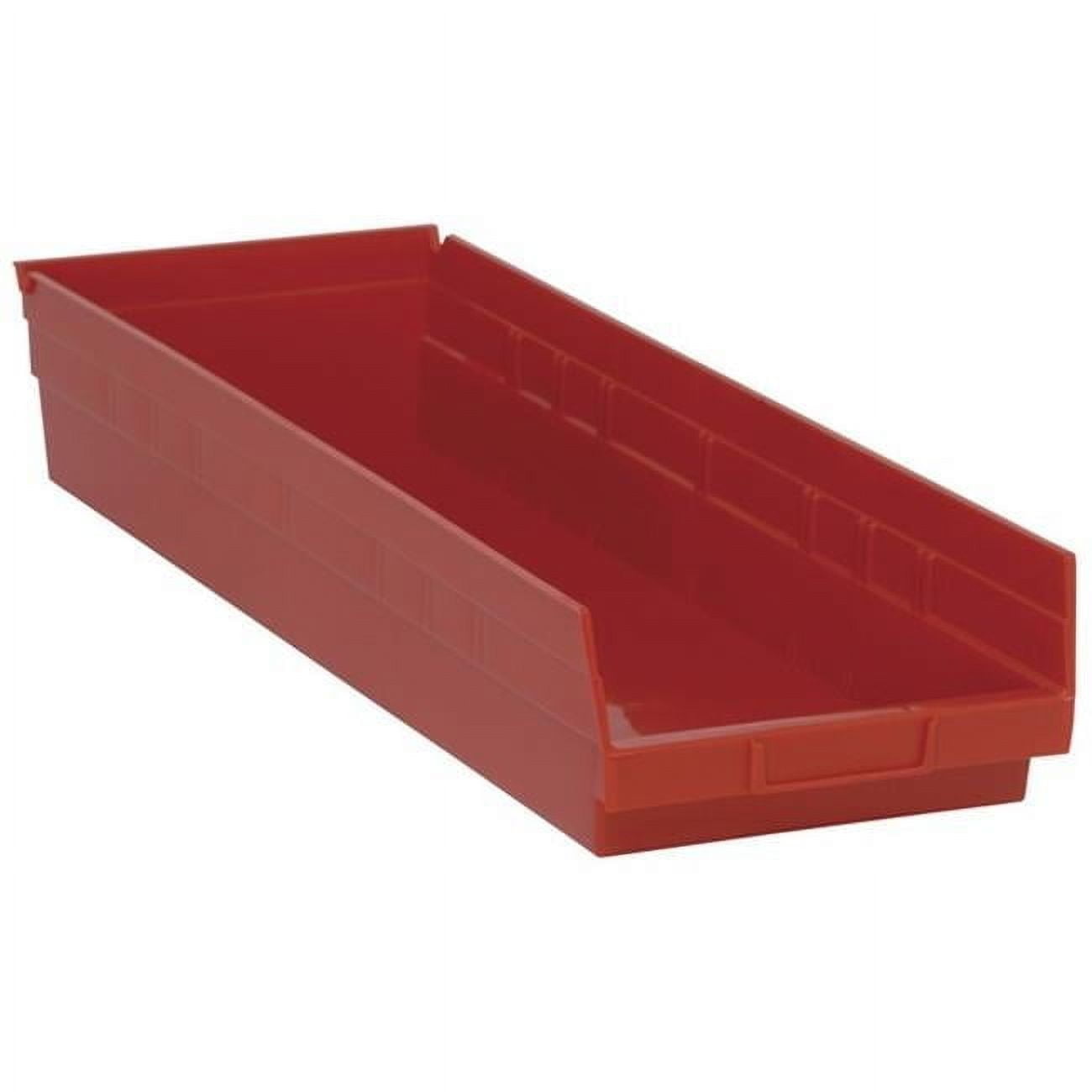 Quantum Storage Economy 4 in. Shelf Bin- Red - 23.62 x 8.37 x 4 in ...
