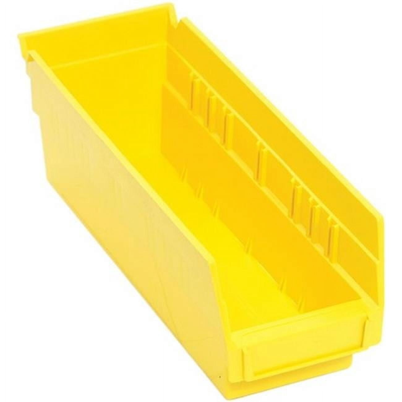 Quantum Storage Economy 4 in. Shelf Bin- Yellow - 11.62 x 4.12 x 4 in. - Walmart.com