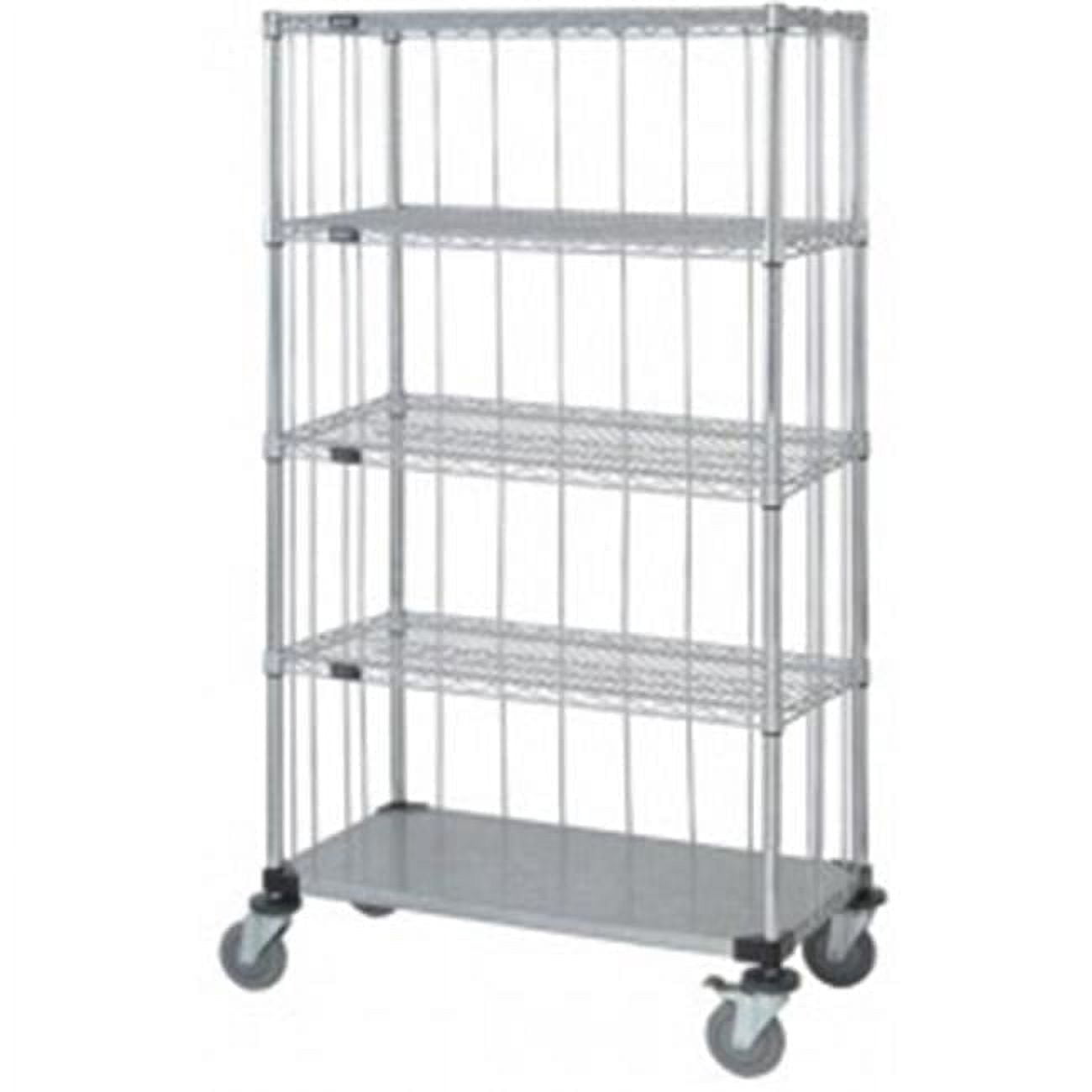 Quantum Storage M1836CG47RE-5 Rods & Tabs Enclosure Cart with 4 Chrome ...