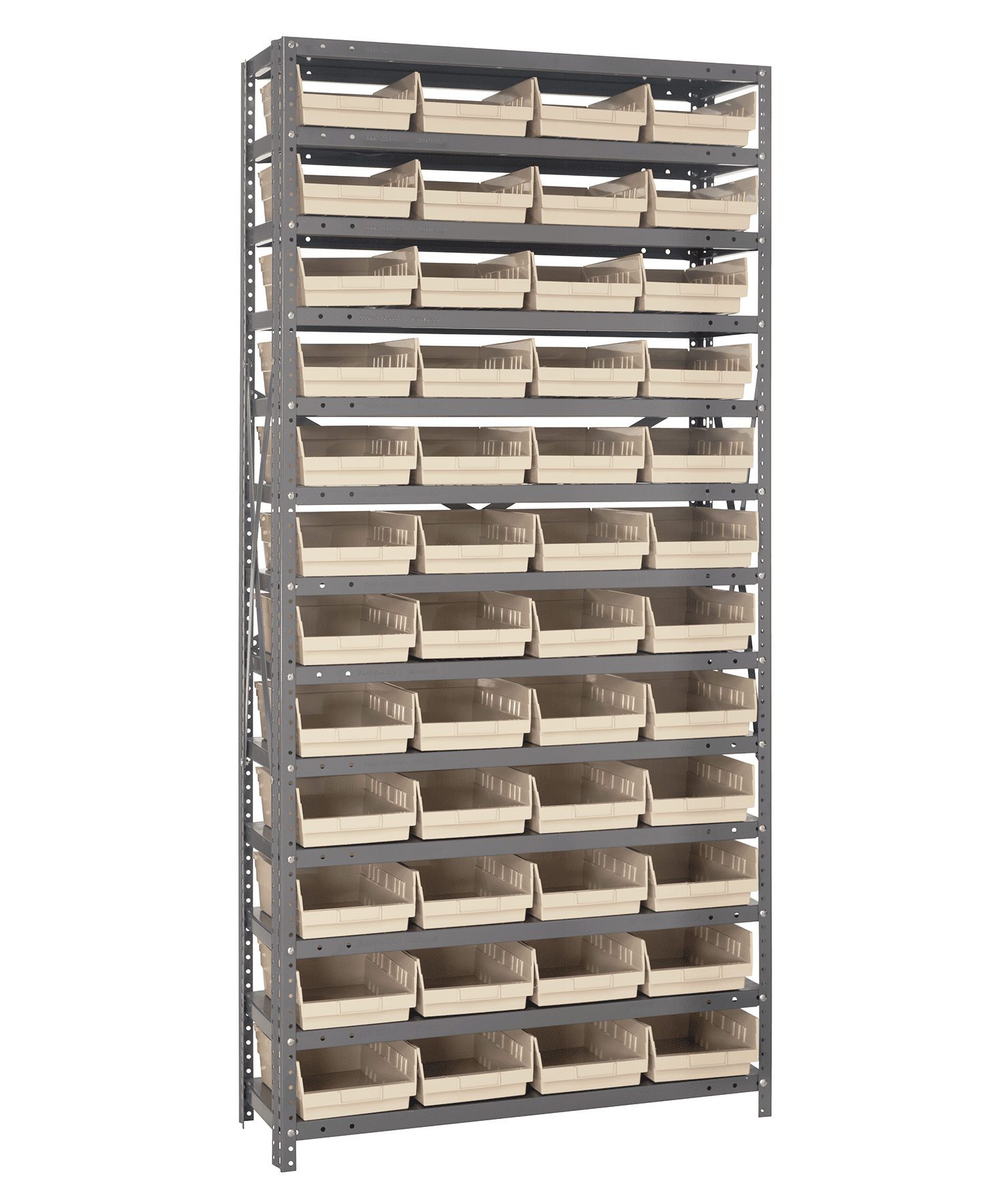 Quantum Storage Systems 1275-107IV Solid Heavy Duty 13 Shelves 75" H x ...