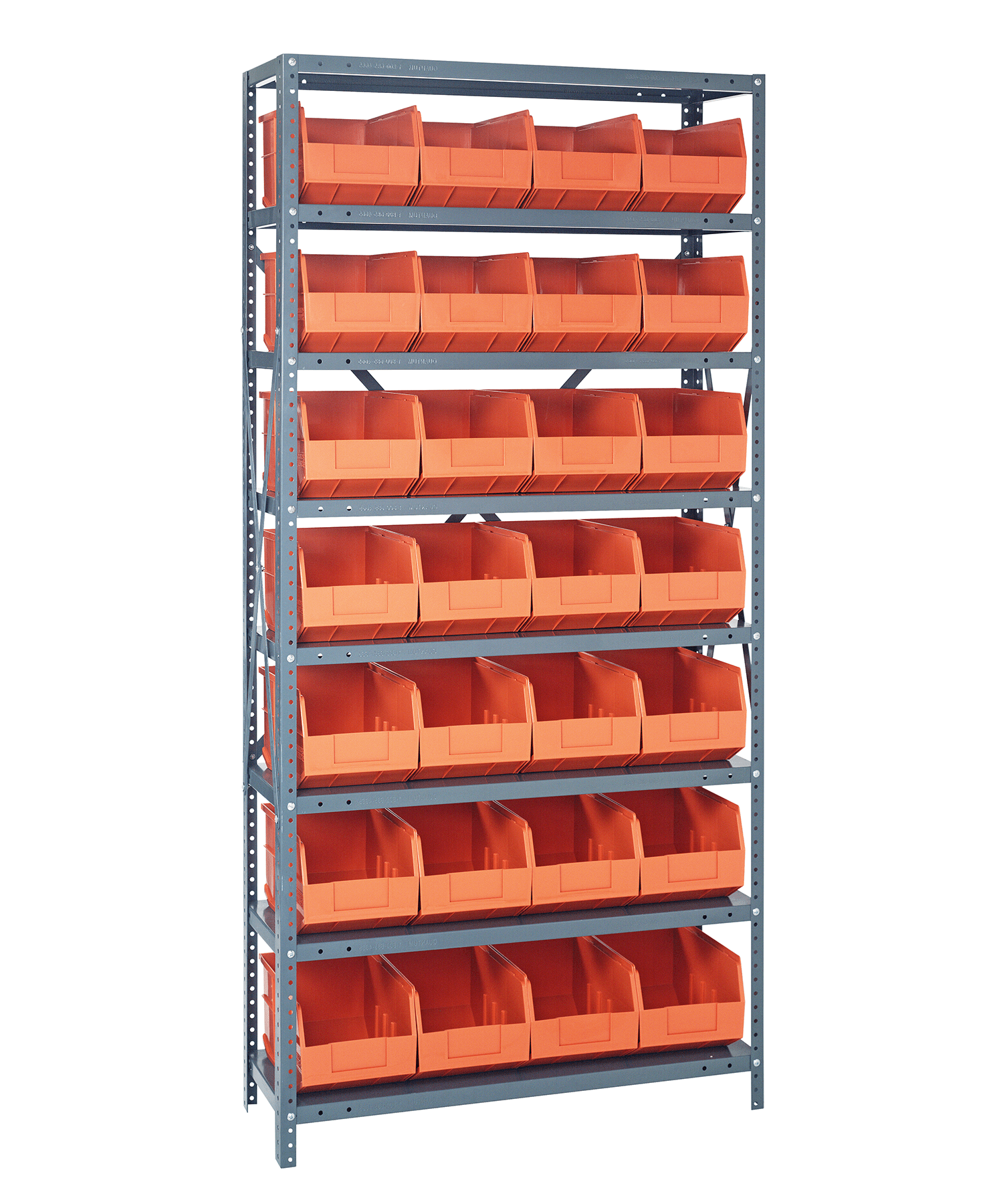 Quantum Storage Systems 1275-443OR Solid Heavy Duty 8 Shelves 75" H x ...