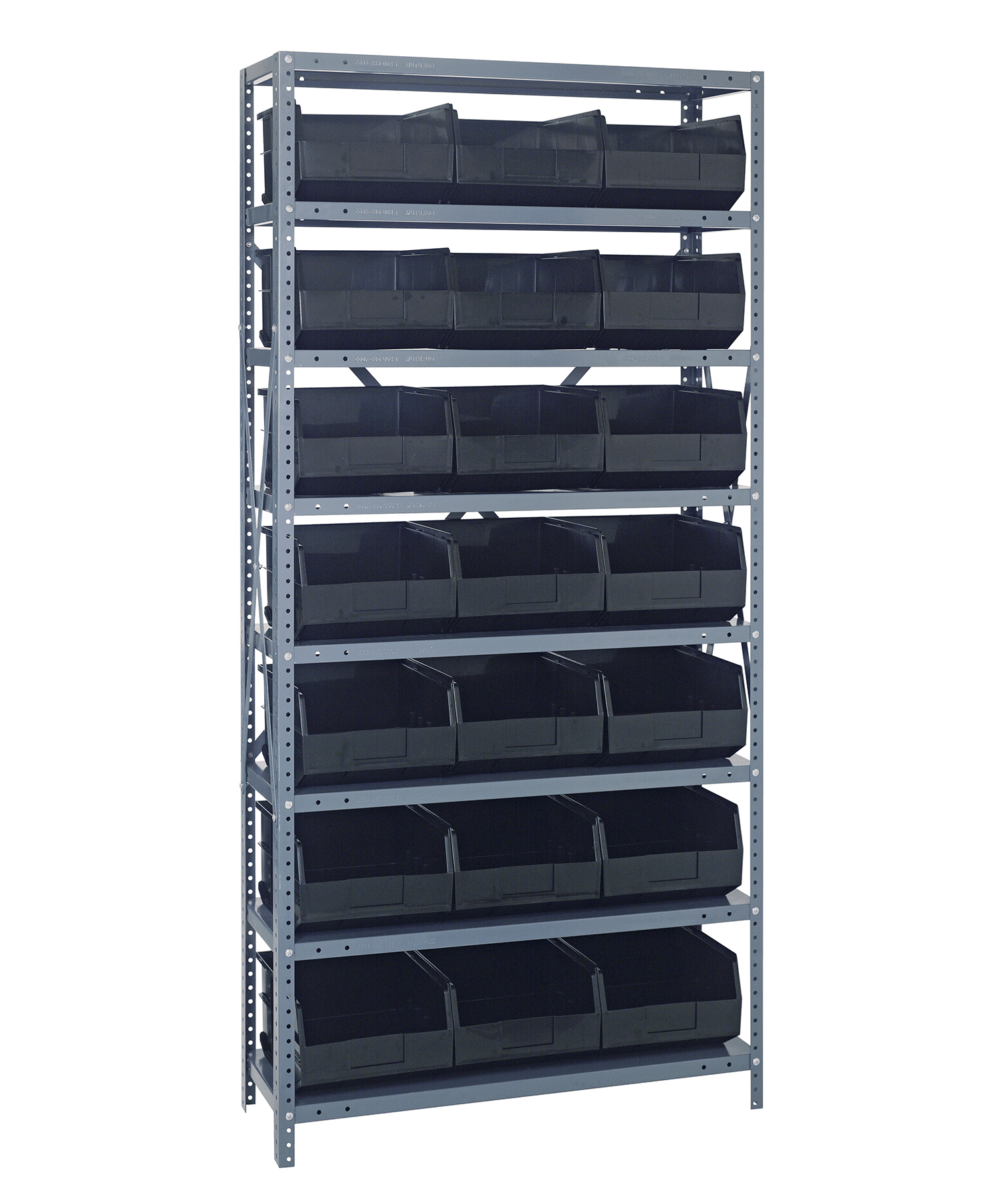 Quantum Storage Systems 1275-445BK Solid Heavy Duty 8 Shelves 75" H x ...