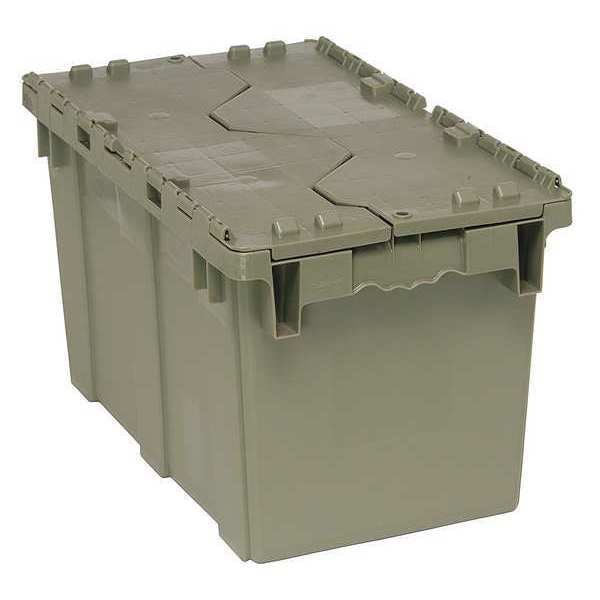 Quantum Storage Systems Attached Lid Container,Gray,Solid,HDPE QDC2213 ...