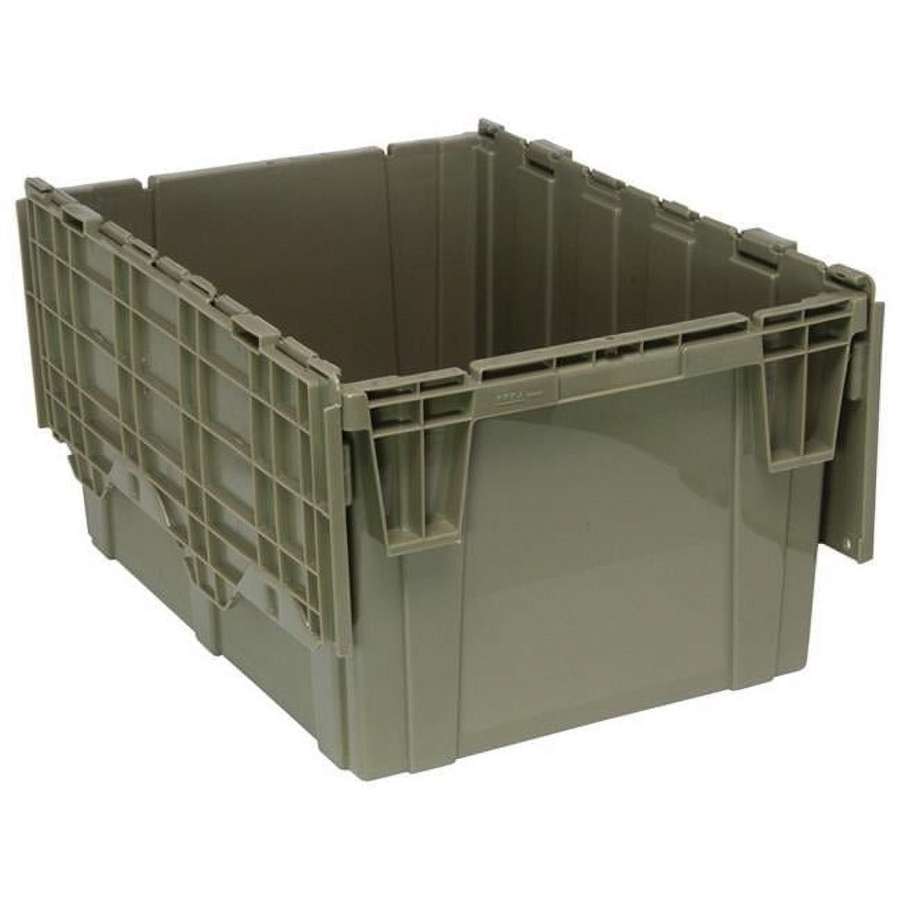 Quantum Storage Systems Attached Lid Container,Gray,Solid,HDPE QDC2820 ...
