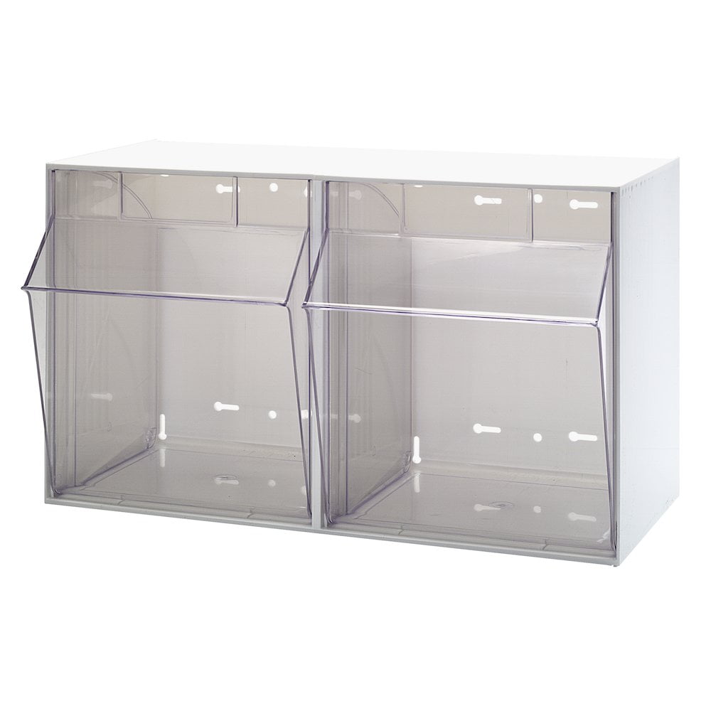 Quantum Storage Systems Bin Unit, 2 Tip Out Bins, White QTB302WT ...
