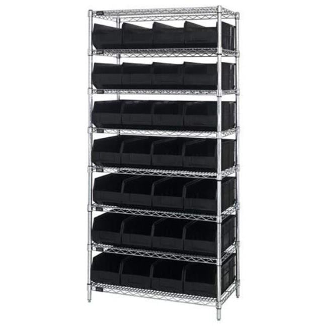 Quantum Storage Systems B815643 WR8-443 Chrome Wire Shelving with 28 ...
