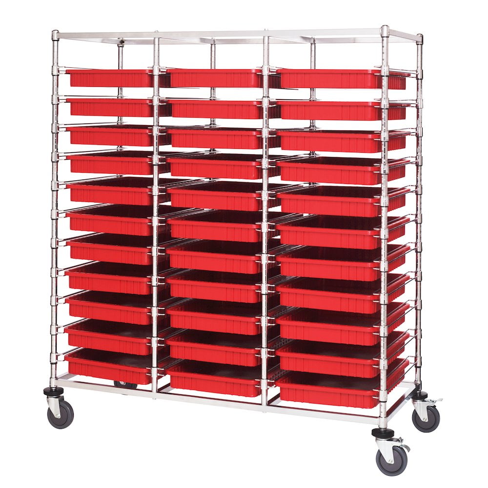 Quantum Storage Systems Bin Cart System in Carbon Steel Material, Chrome Color - Walmart.com