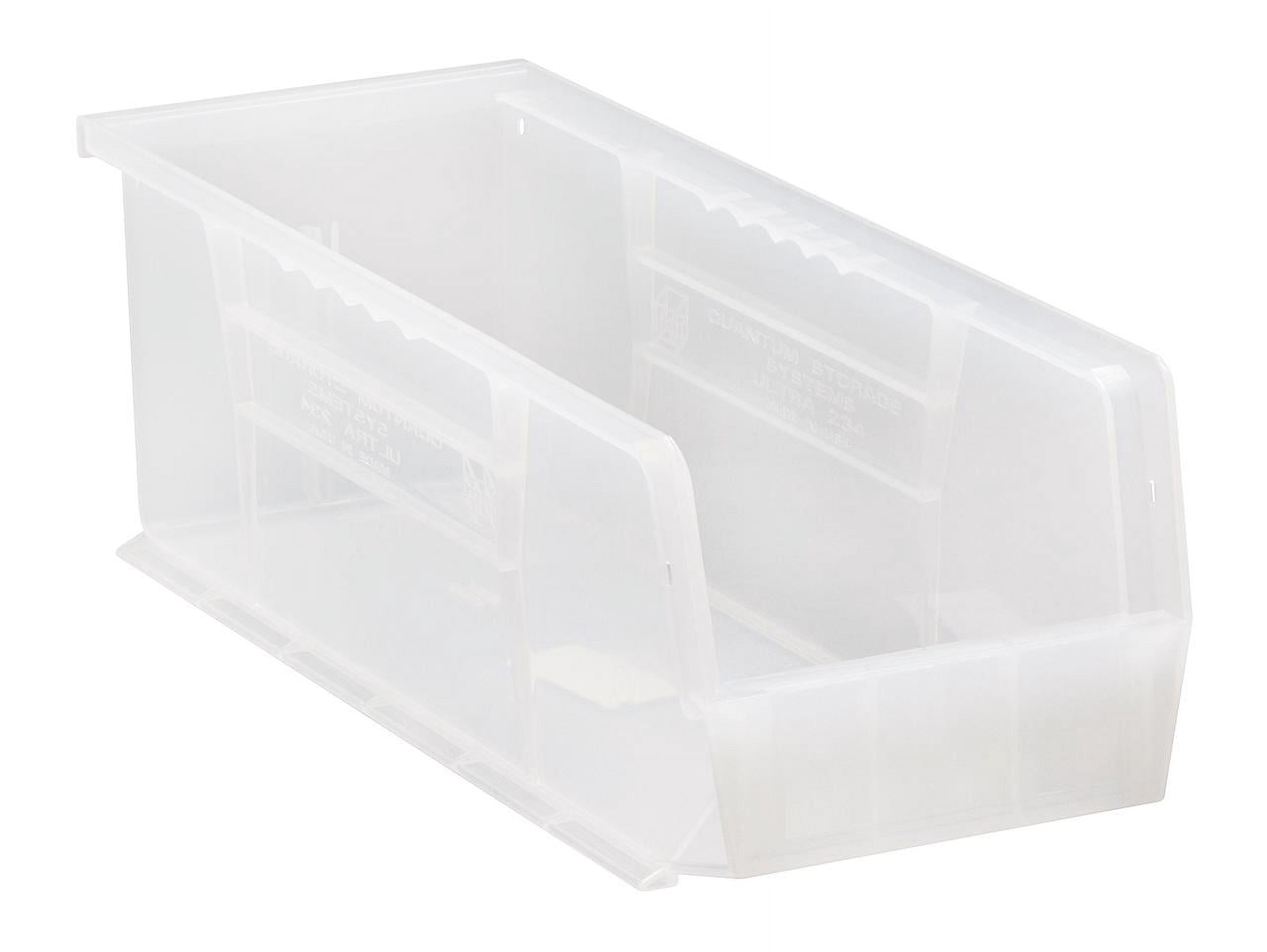 Quantum Storage Systems Clear ULTRA Plastic Bin, Stacking Or Hanging, 5 ...