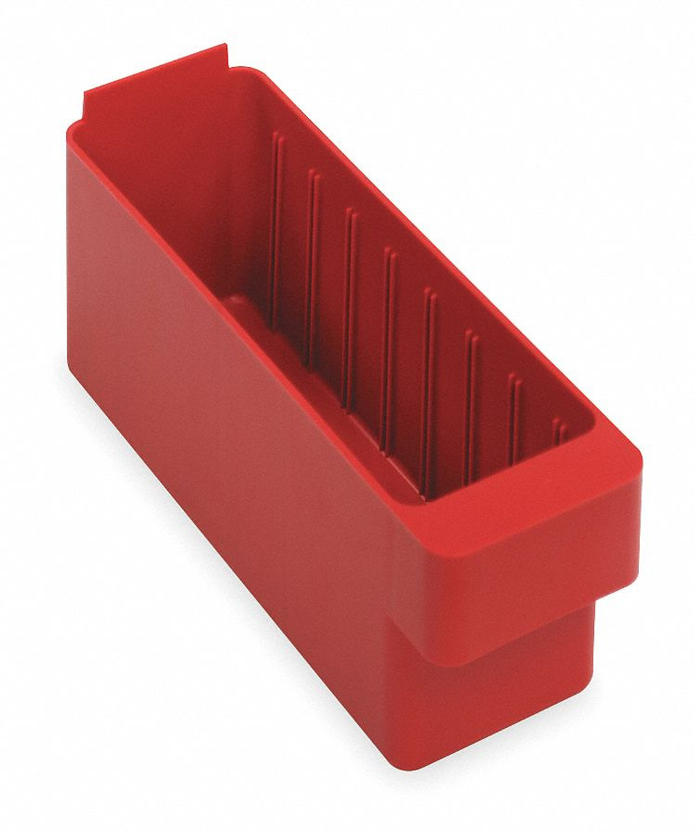 Quantum Storage Systems Drawer Bin,Red,Polystyrene,4 5-8 in QED501RD ...