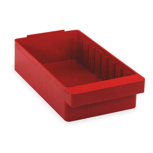 Quantum Storage Systems Drawer Bin,Red,Polystyrene,4 5/8 in QED606RD ...