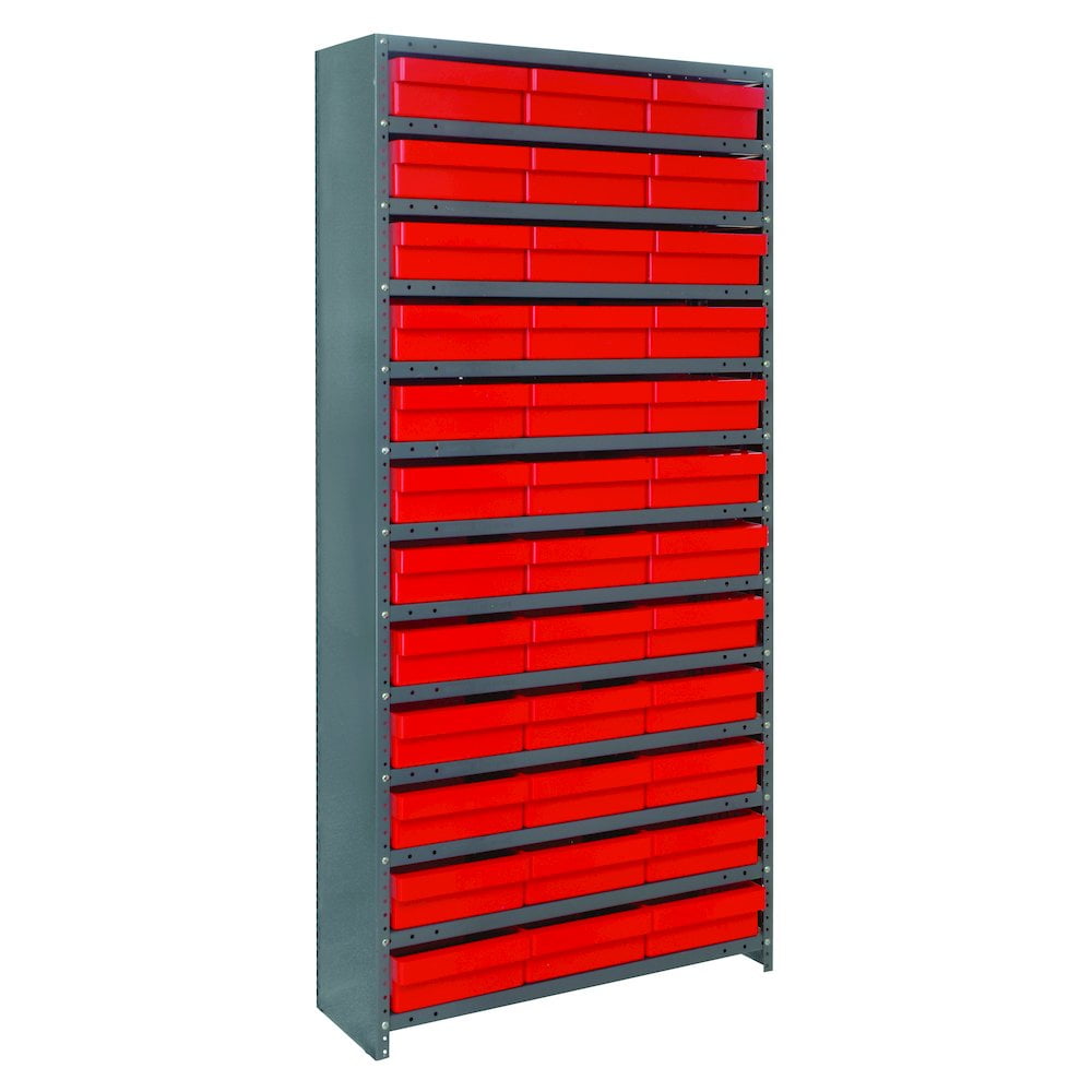Quantum Storage Systems Enclosed Shelving Unit, Solid in Carbon Steel ...