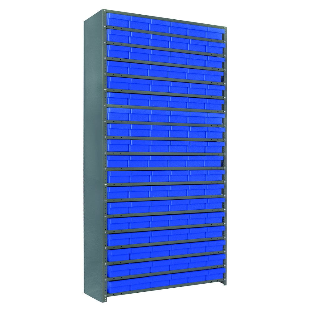 Quantum Storage Systems Enclosed Shelving Unit, Solid in Carbon Steel ...
