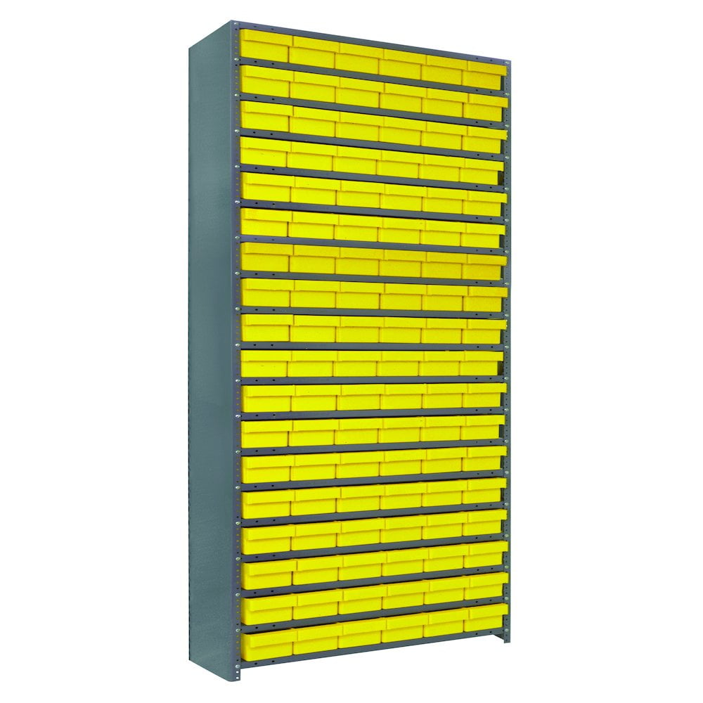 Quantum Storage Systems Enclosed Shelving Unit, Solid in Carbon Steel ...