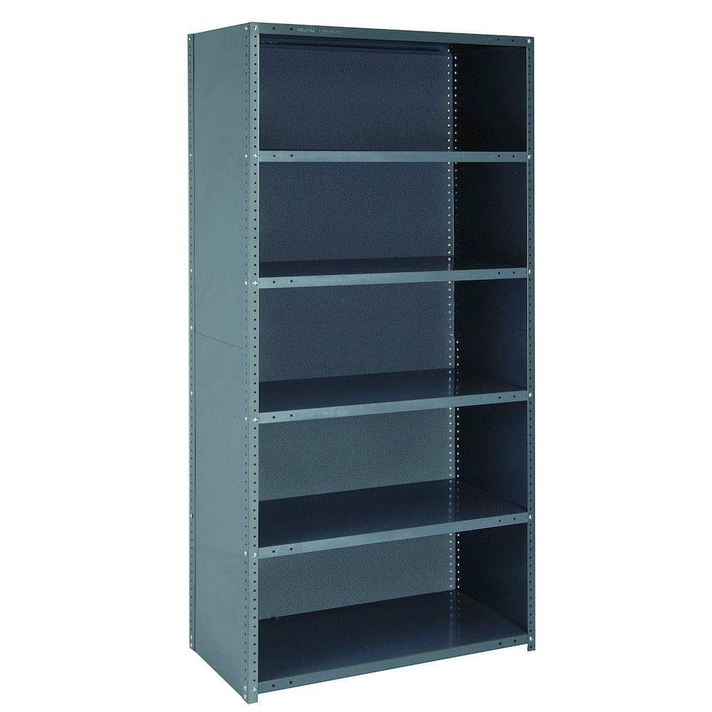Quantum Storage Systems Enclosed Shelving Unit, Solid in Carbon Steel ...