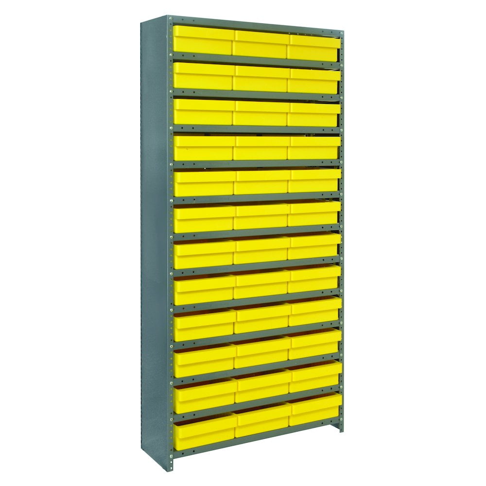 Quantum Storage Systems Enclosed Shelving Unit, Solid in Carbon Steel ...