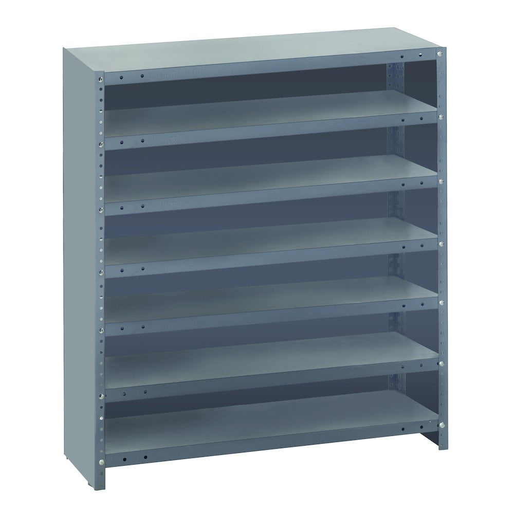 Quantum Storage Systems Enclosed Shelving Unit, Solid in Carbon Steel ...