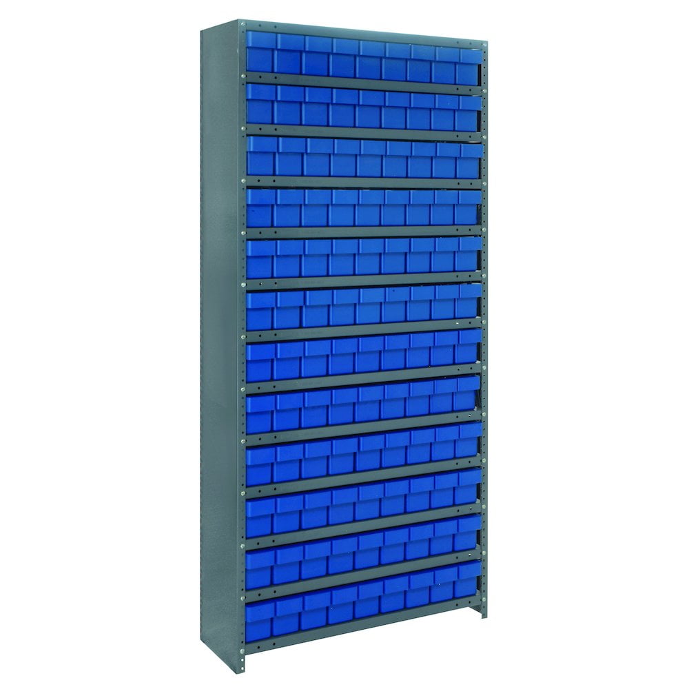Quantum Storage Systems Enclosed Shelving Unit, Solid in Carbon Steel ...