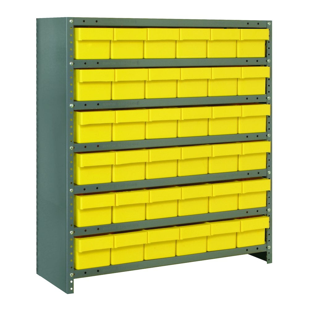 Quantum Storage Systems Enclosed Shelving Unit, Solid in Carbon Steel Material, Galvannized ...