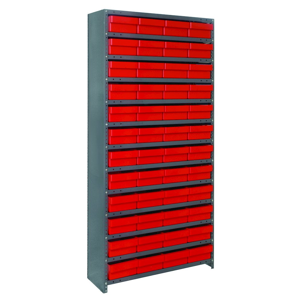Quantum Storage Systems Enclosed Shelving Unit, Solid in Carbon Steel ...