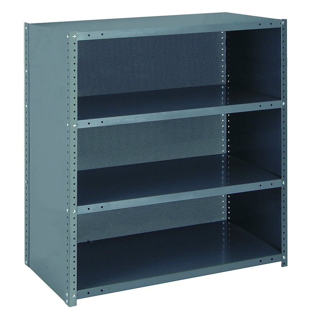 Quantum Storage Systems Enclosed Shelving Unit, Solid in Carbon Steel ...