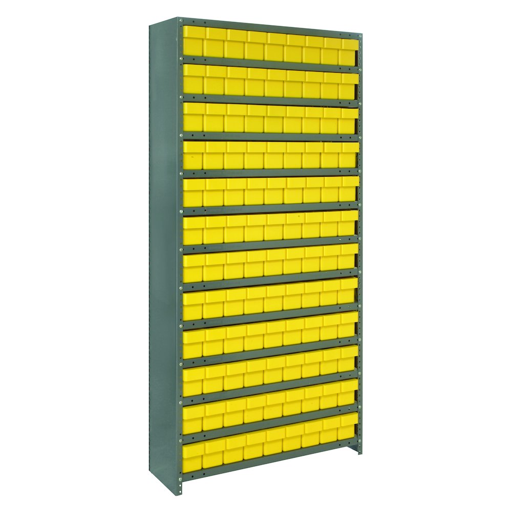 Quantum Storage Systems Enclosed Shelving Unit, Solid in Carbon Steel ...