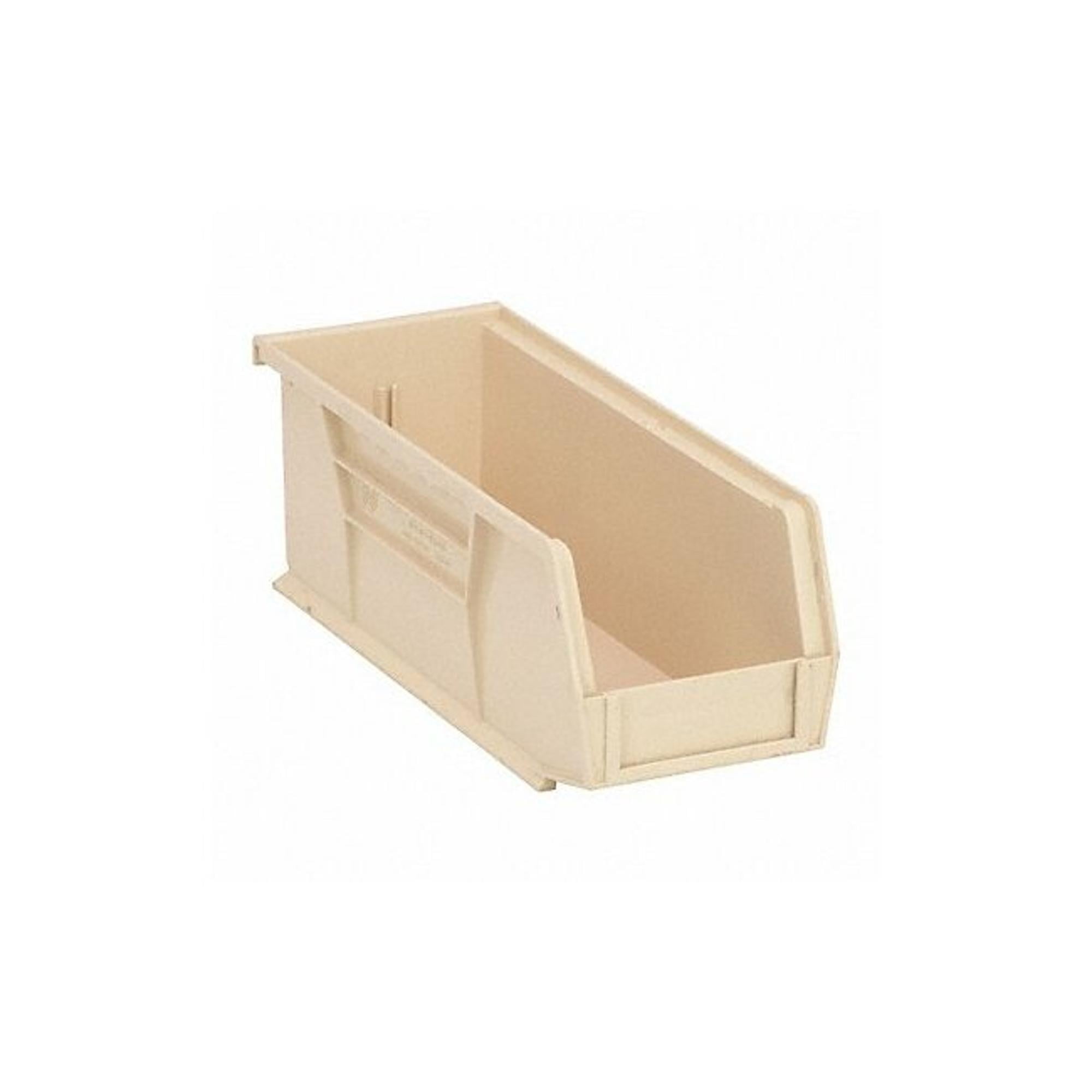 Quantum Storage Systems Hang/Stack Bin,10-7/8L x 4-1/8W,Beige QUS224IV ...