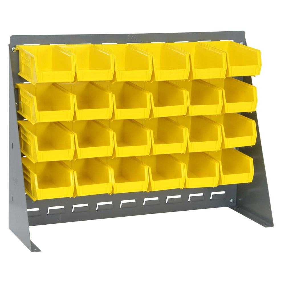 Bench Rack, 27-3/4"L x 8"W x 21"H, 16 gauge steel louvered model ...
