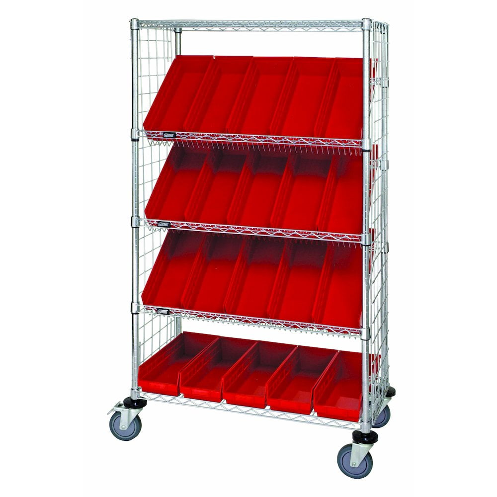 Quantum Storage Systems Merchandising and Display Rack/Cart in Carbon Steel Material, Chrome ...