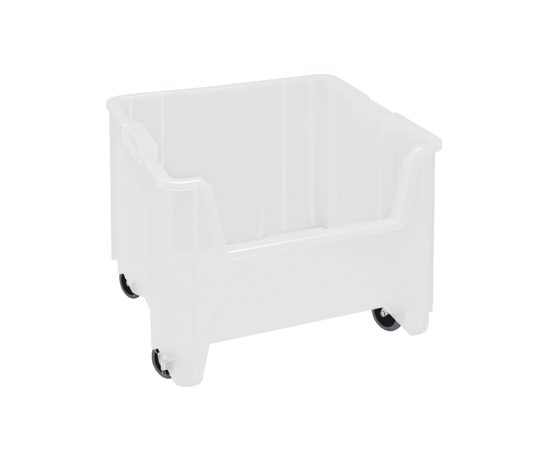 Quantum Storage Systems QGH805MOBCL Giant Stack Mobile Multipurpose Part Organizer Clear Bins 18 ...