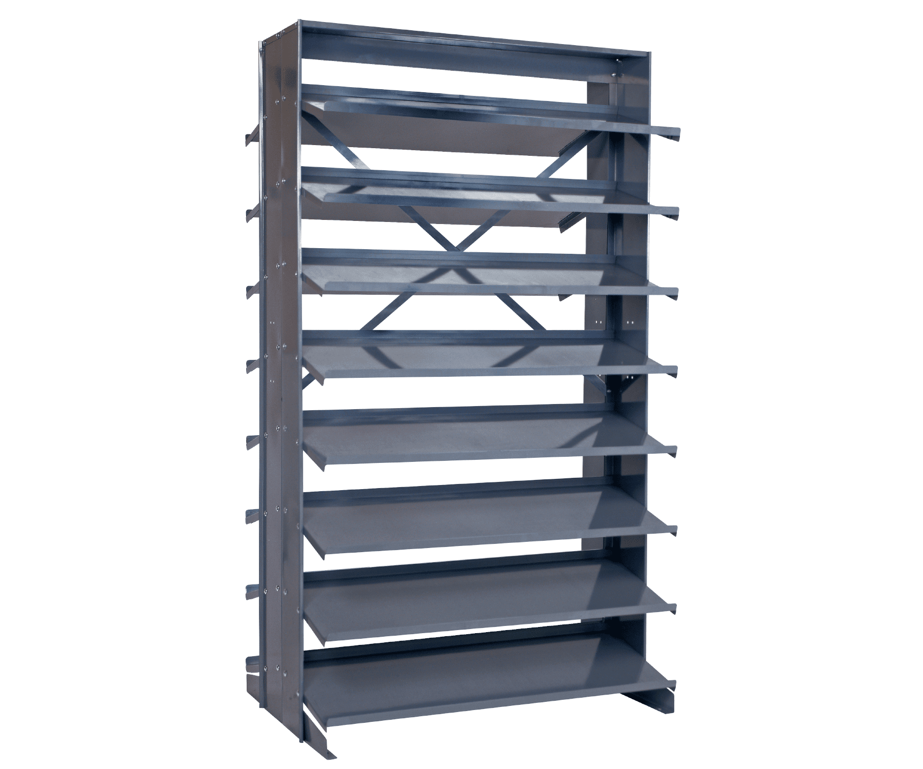 Quantum Storage Systems QPRD18-6 Solid Double Sided 16 Shelves 64" H x ...