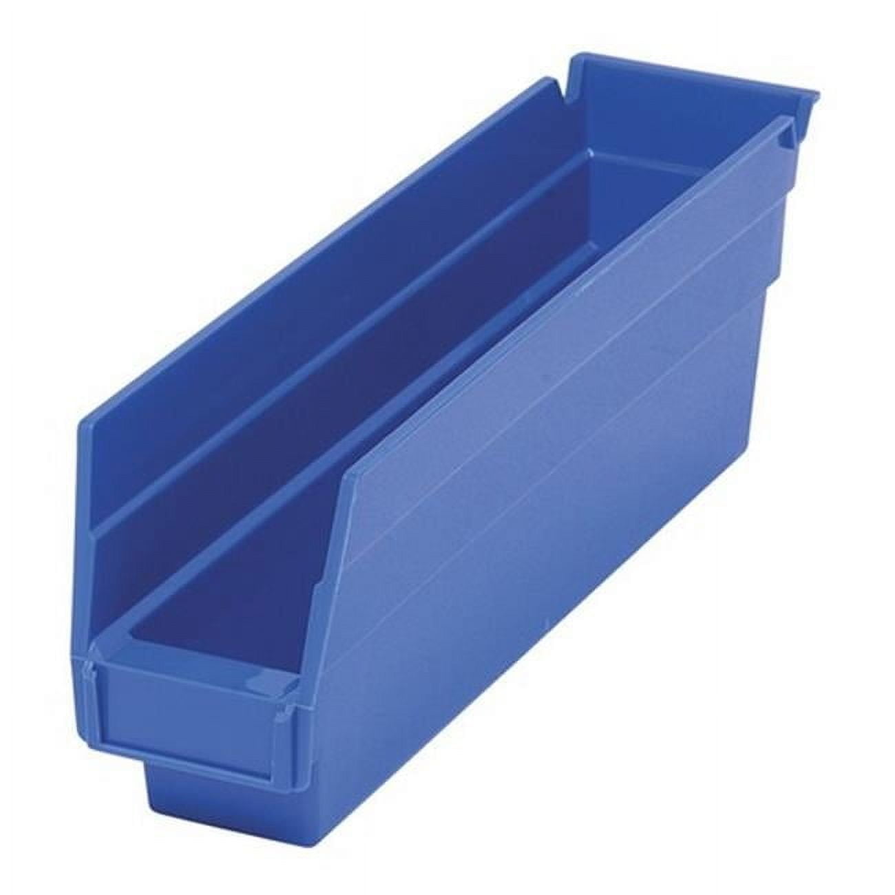 Quantum Economy Multi-purpose 4 " shelf bins with divider tabs in Blue ...