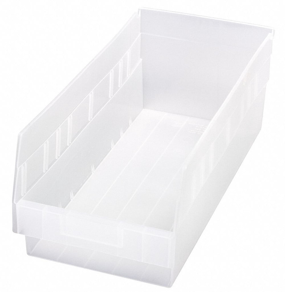 Quantum Storage Systems Shelf Bin,Clear,Polypropylene,6 in QSB208CL ...