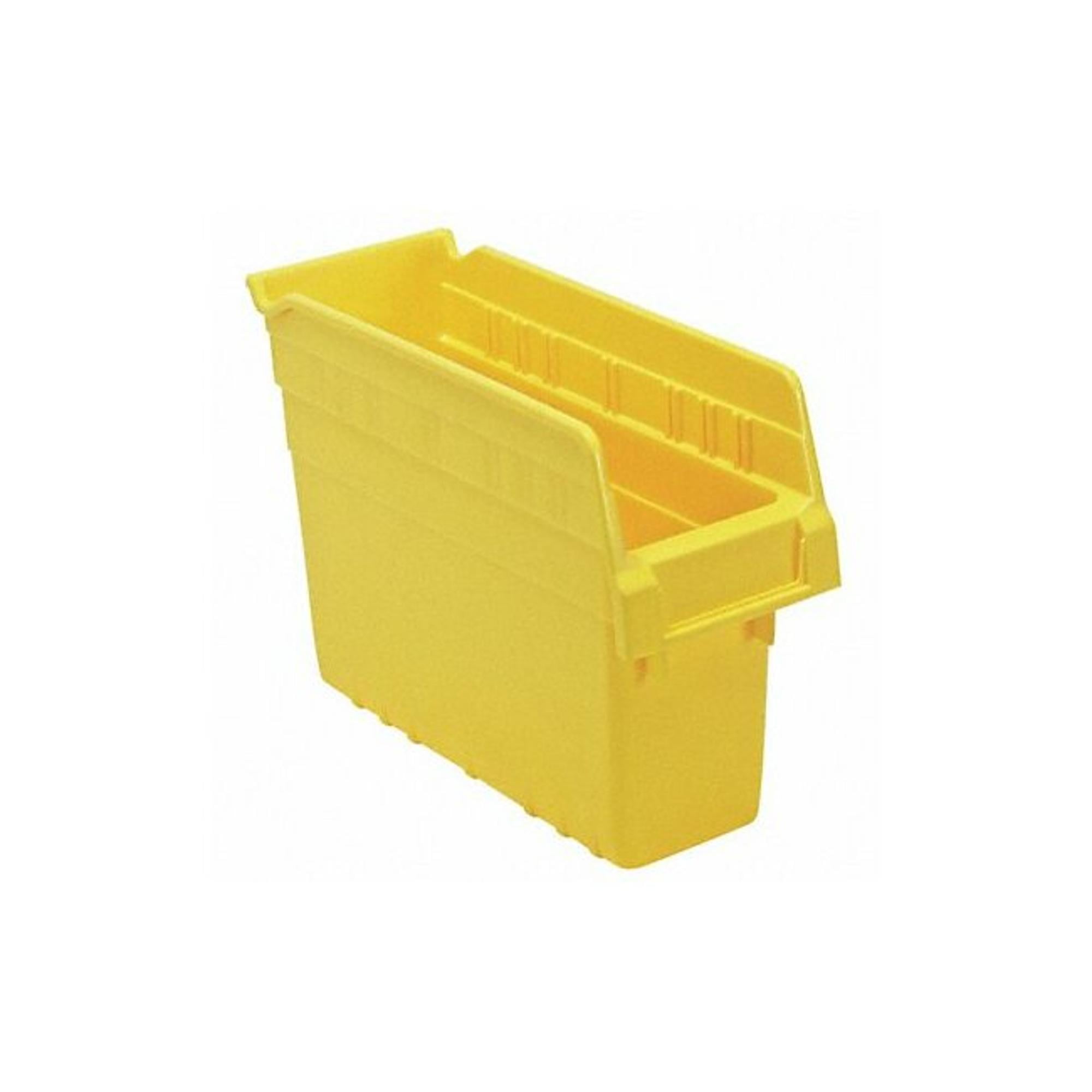 Quantum Storage Systems Shelf Bin,Yellow,Polypropylene,8 in QSB801YL ...