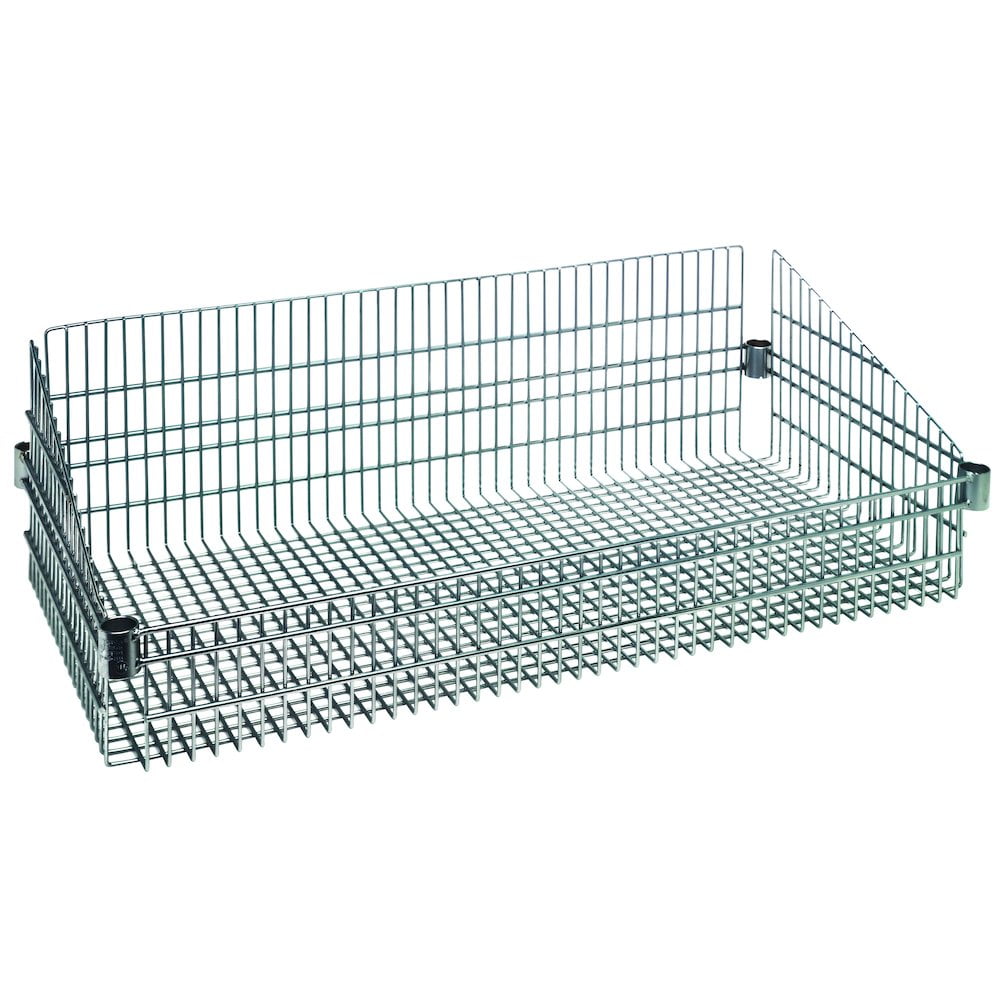 Quantum Storage BSK2436C Wire Shelving Chrome Post Basket - 24 x 36 in ...
